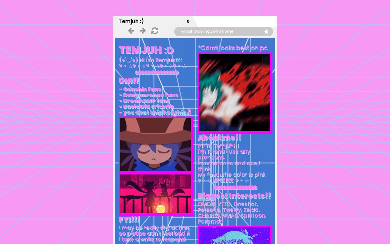 Temjuh Carrd Real!!!!